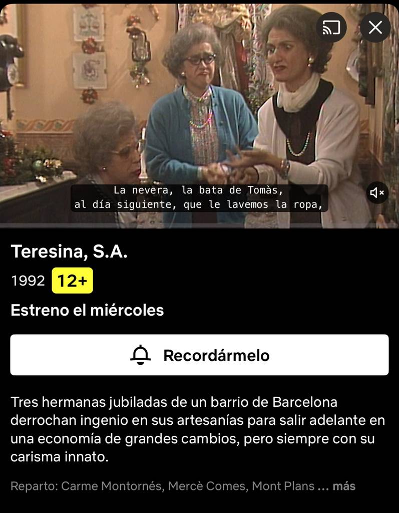 Las Teresinas y Plats Bruts, ya en Netflix