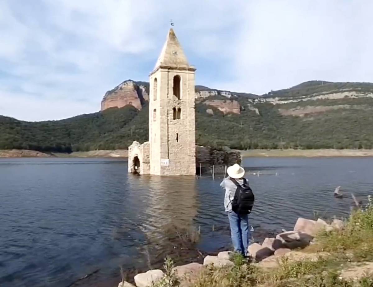 El Pantà de Sau supera el 40% y el agua ya cubre la iglesia (VIDEO)