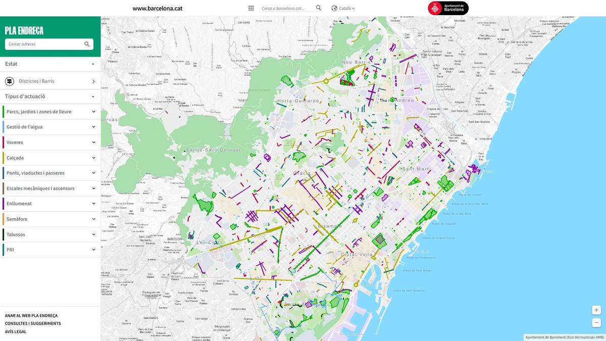 El sueño de la 3a edad: Barcelona crea un mapa para seguir las obras en ...