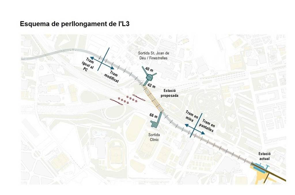 La L3 se ampliará con nueve estaciones nuevas y 8,5 km. de recorrido