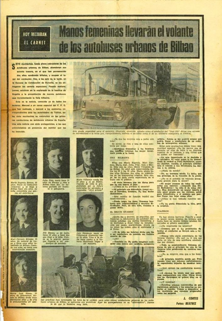 El 'azulito', el autobús urbano que recorría Bilbao hace 60 años