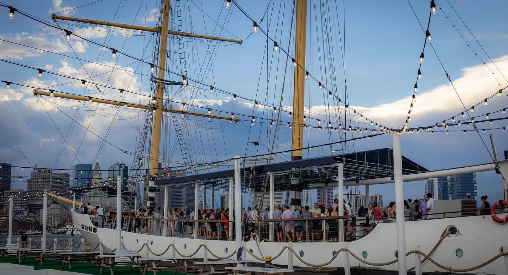 Boston's 245-Foot Floating Restaurant Ship Is Officially Open