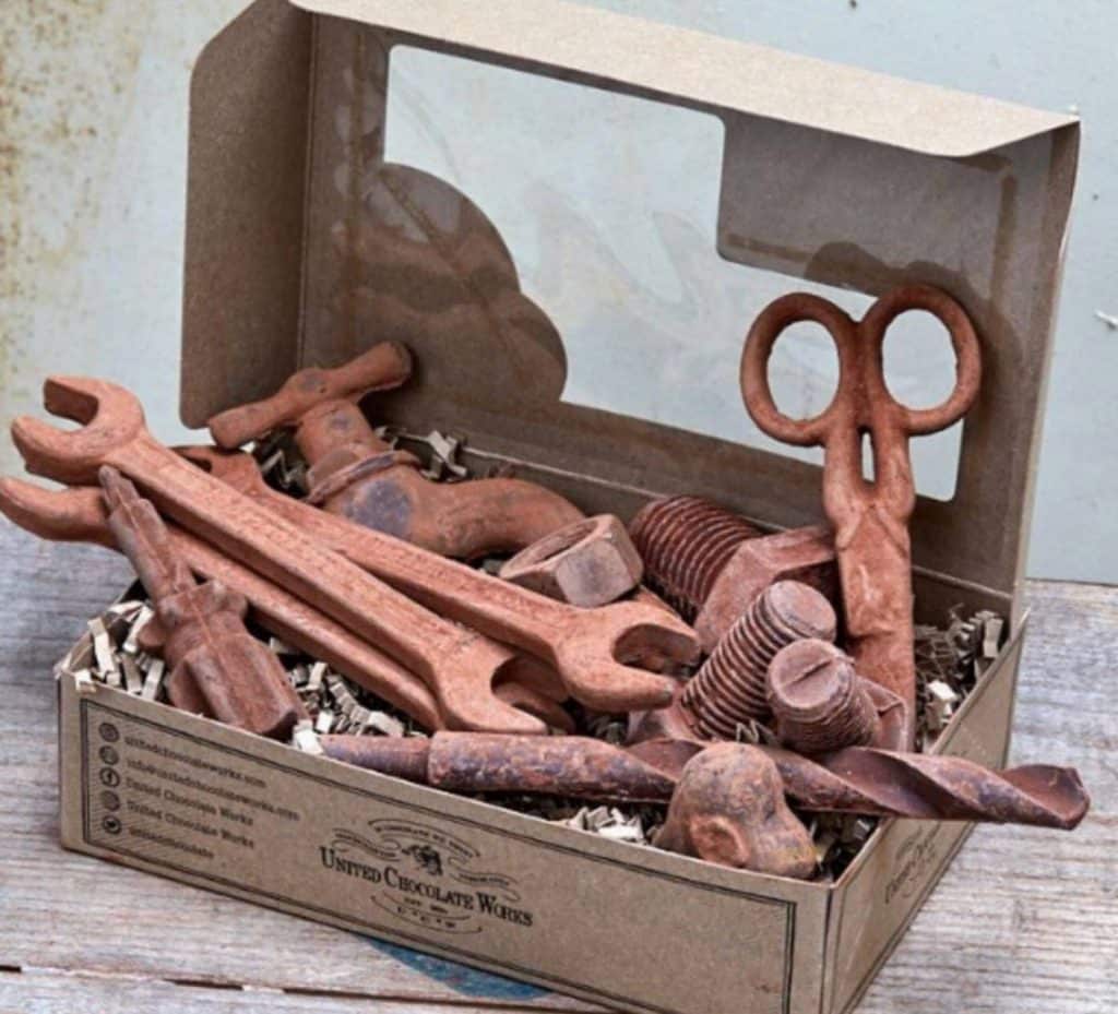 Sample Delicious Tool-Shaped Chocolate At Choco Town In Cambridge