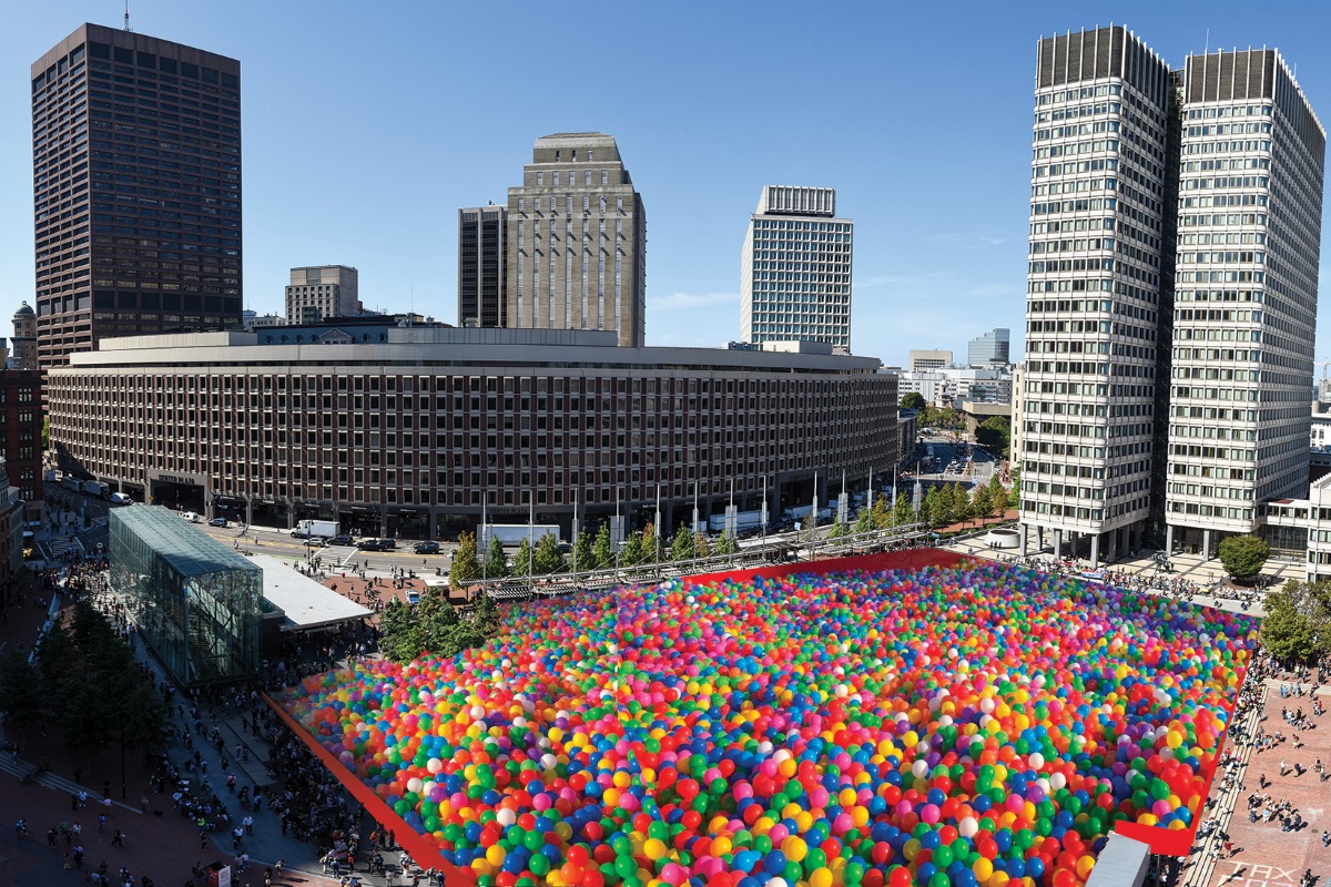 City Hall Plaza Is Turning Into A Giant Ball Pit For The Summer