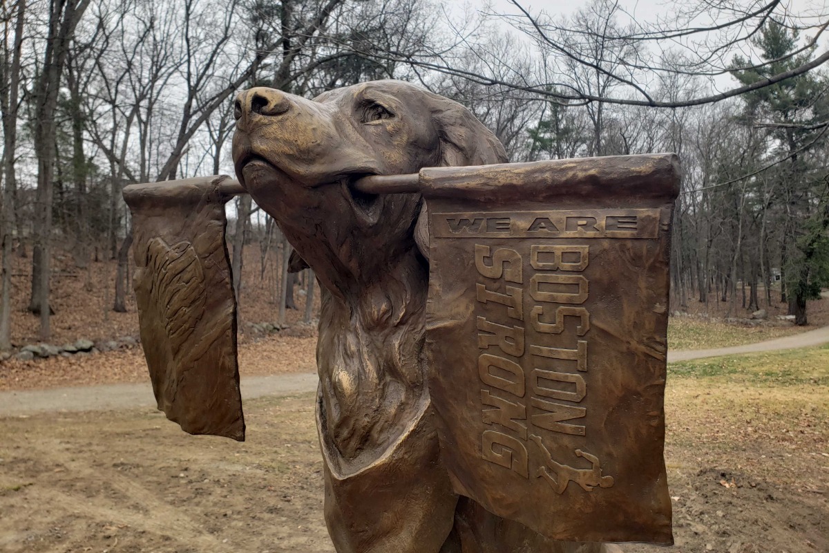 Spencer, Boston Marathon Dog, Honored With Statue In Ashland