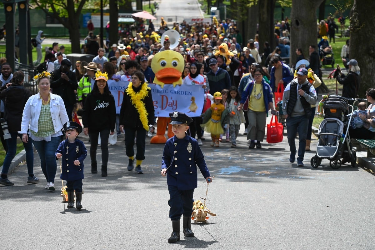 100s Of Kids Dressed Up To Parade For Duckling Day In Boston