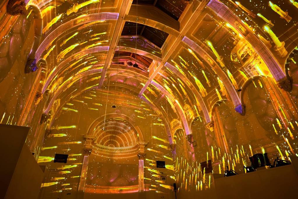 A Light Show Depicting The Creation Of Earth Is Leaving Boston