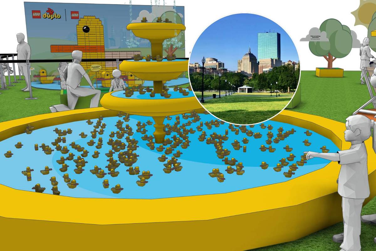 A massive 10-foot Mama Duck and LEGO Playground will takeover Boston ...