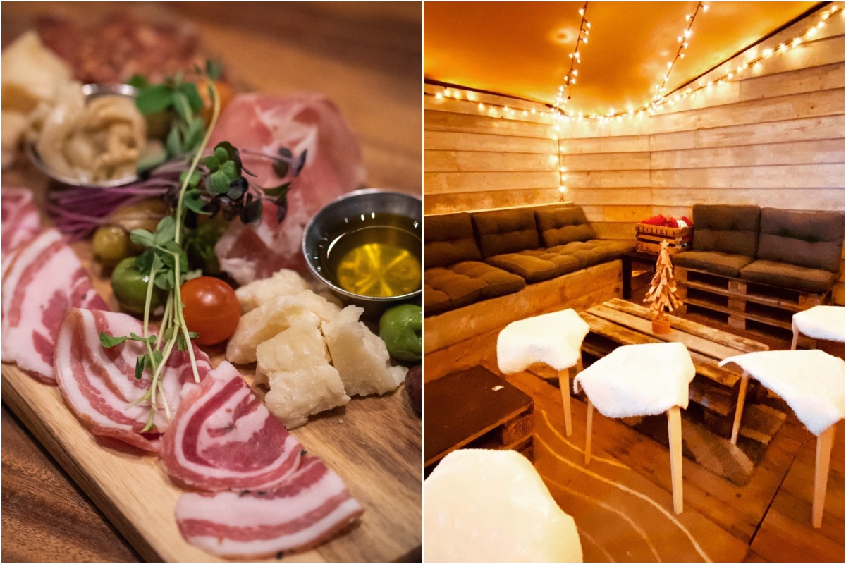 Un immense chalet montagnard avec bar et tapas à Anderlecht