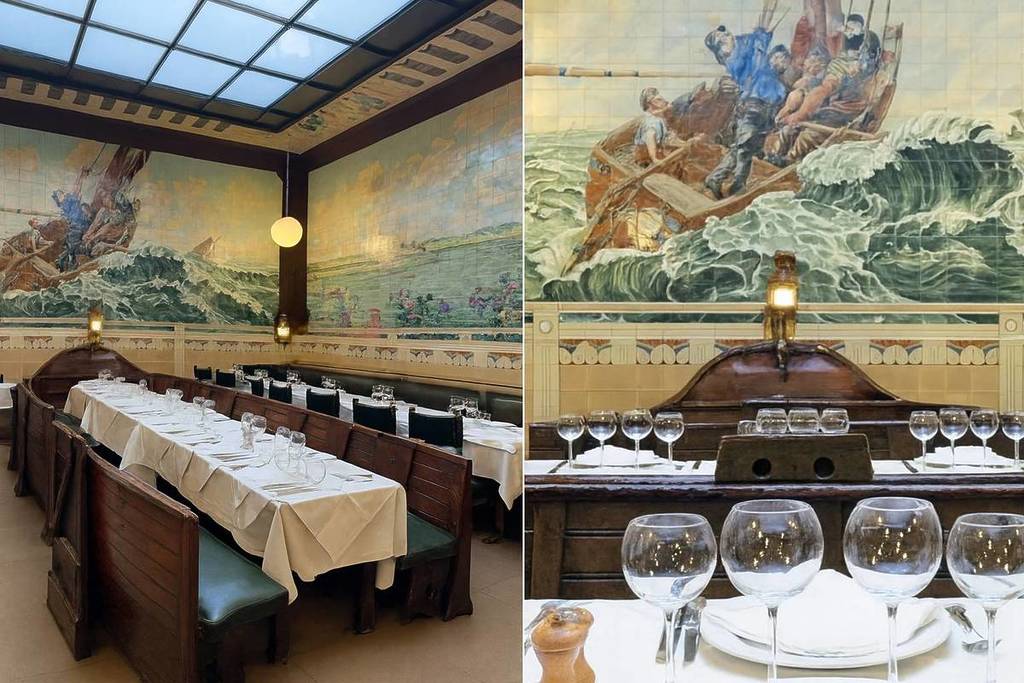 À Bruxelles, cette brasserie centenaire au décor Art déco abrite des fresques classées par l ...