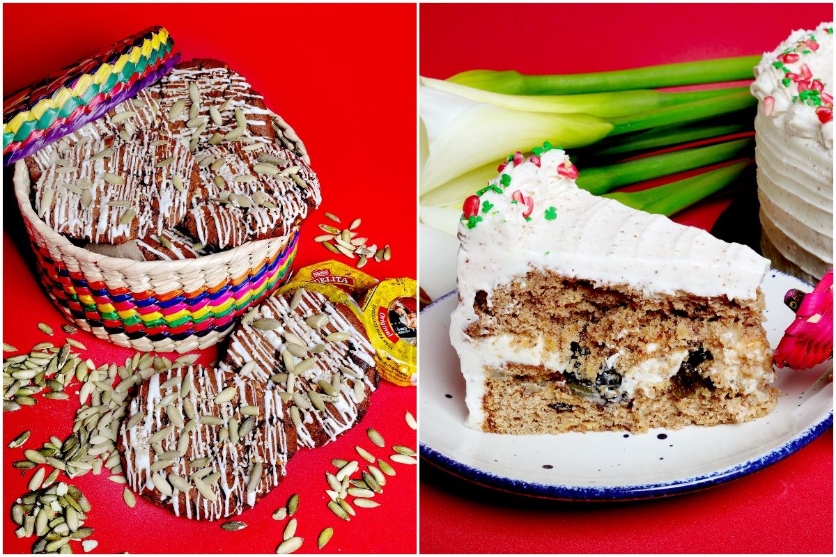 ¡En Mielmesabe hay pastel de chile en nogada y galletas de mole!