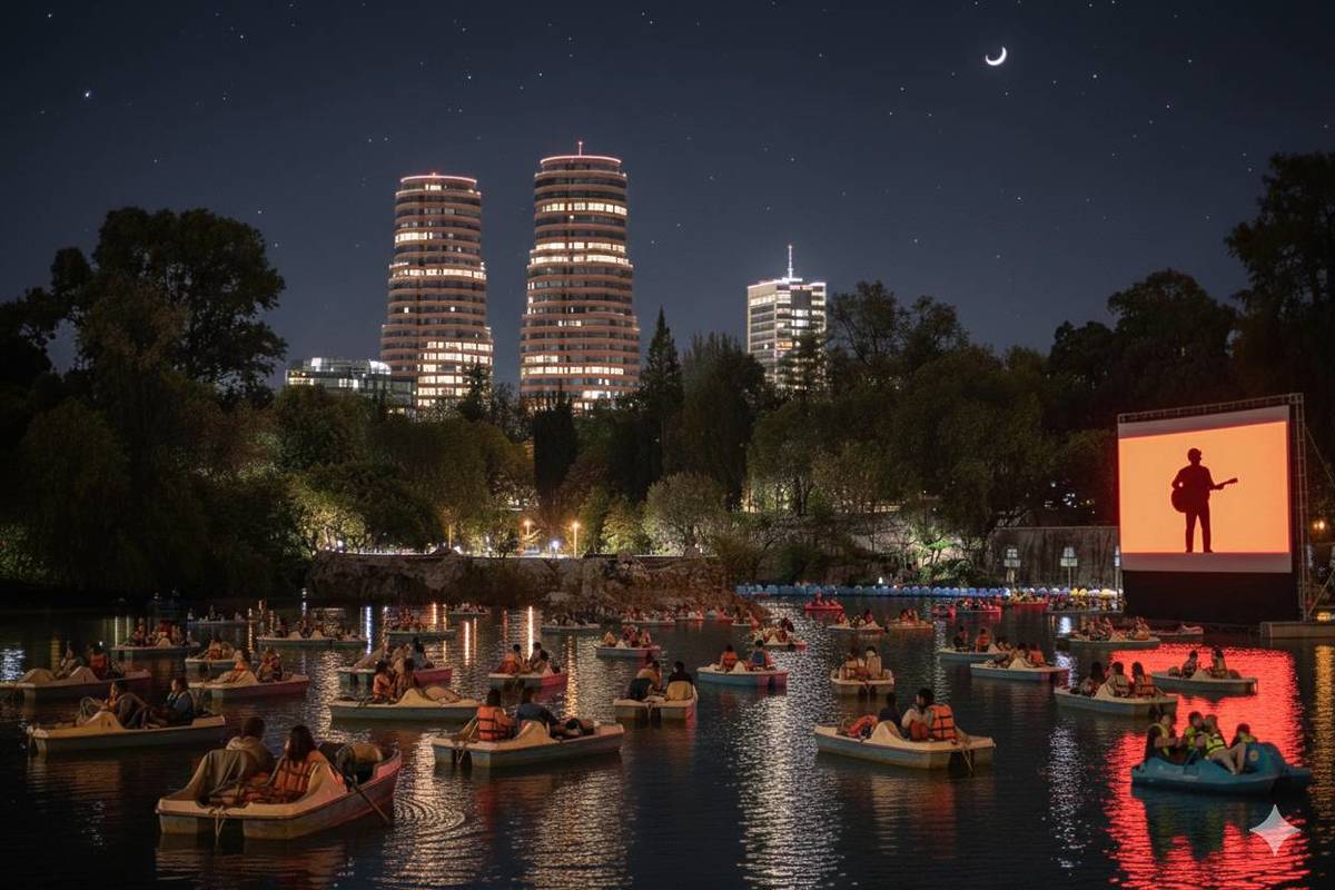 Cine gratis a bordo de una lancha en el Lago de Chapultepec: cómo ...