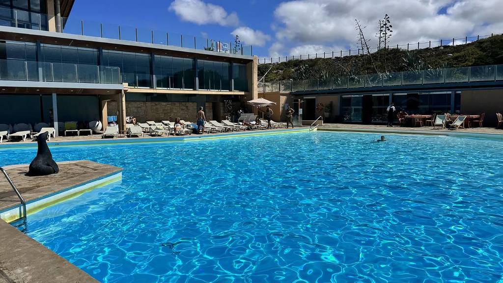 Arriba reopens saltwater pool, sheltered from the wind, next to the ...