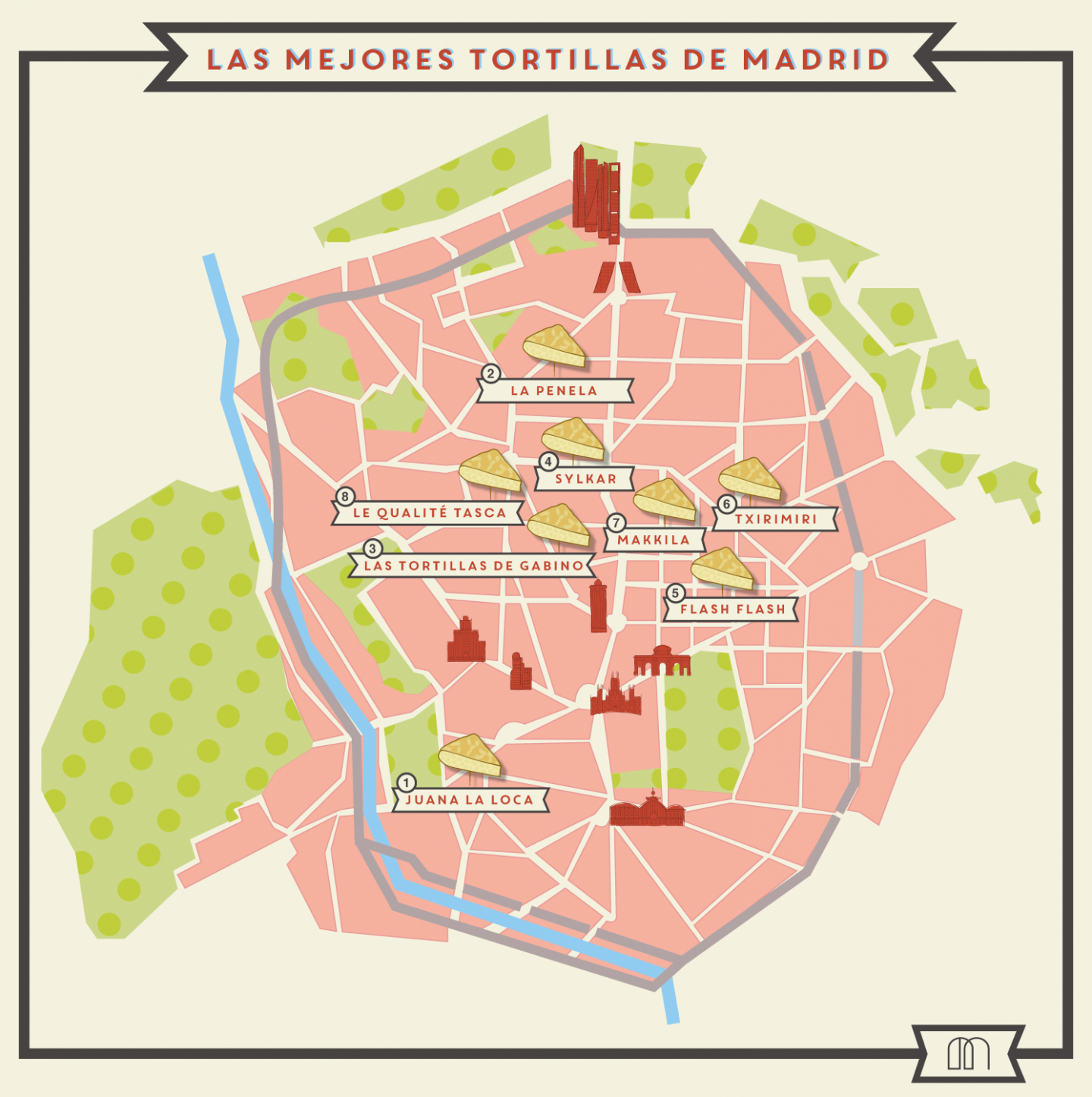 Descubre a dónde lleva el mapa más tortillero de Madrid