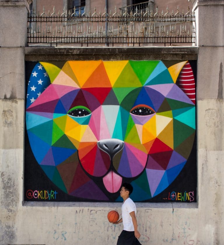 Las obras de Okuda San Miguel en Madrid