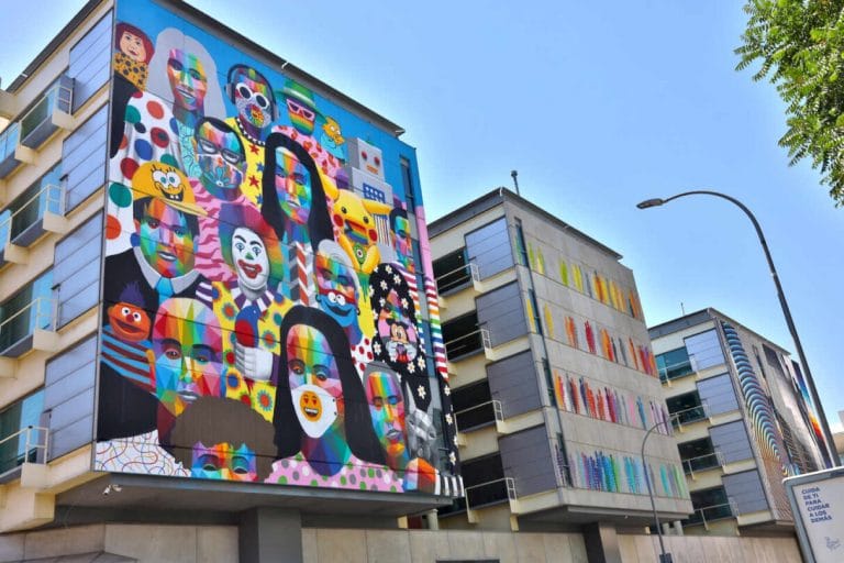 Las obras de Okuda San Miguel en Madrid
