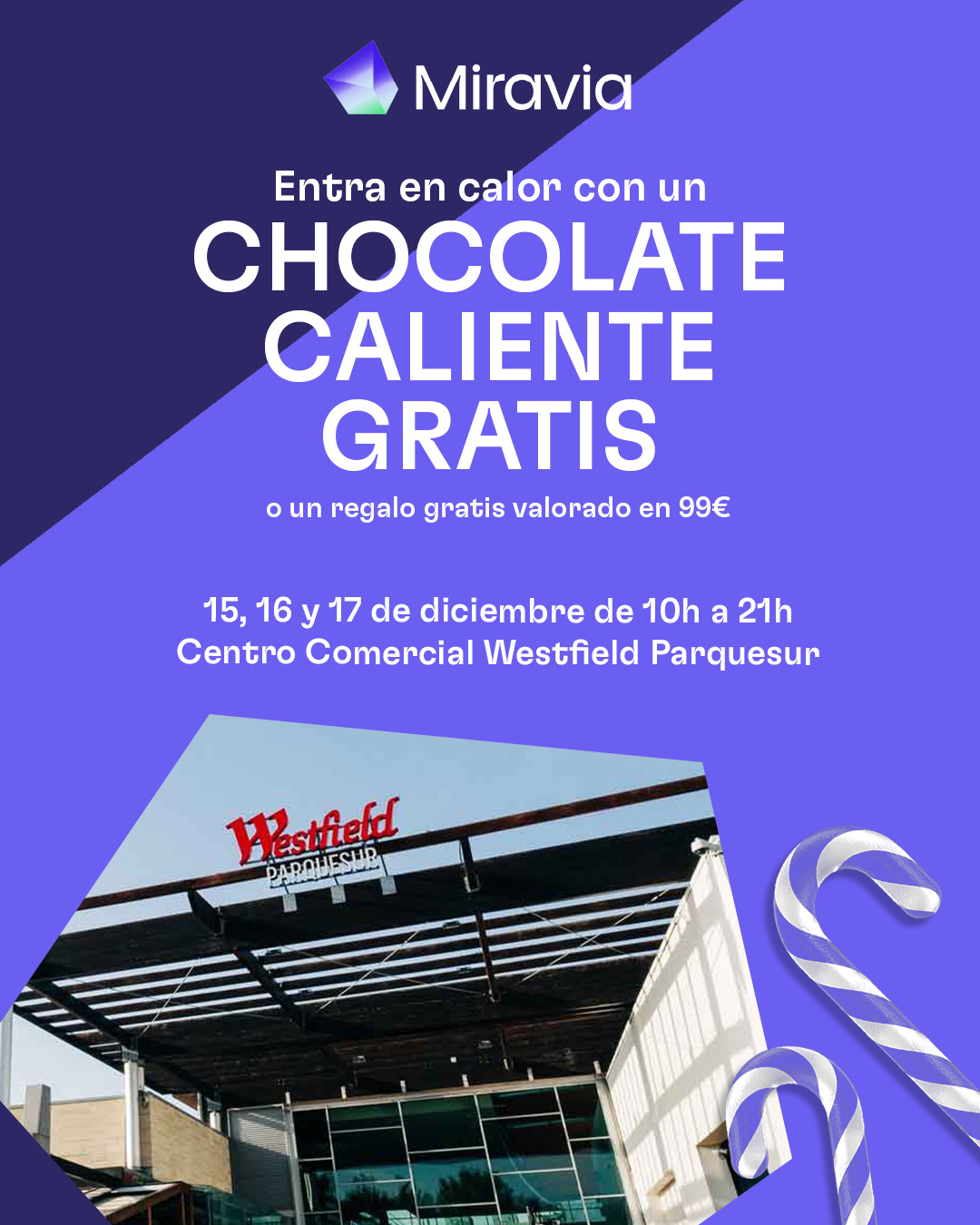 Miravia Christmas Truck hace parada en Westfield Parquesur