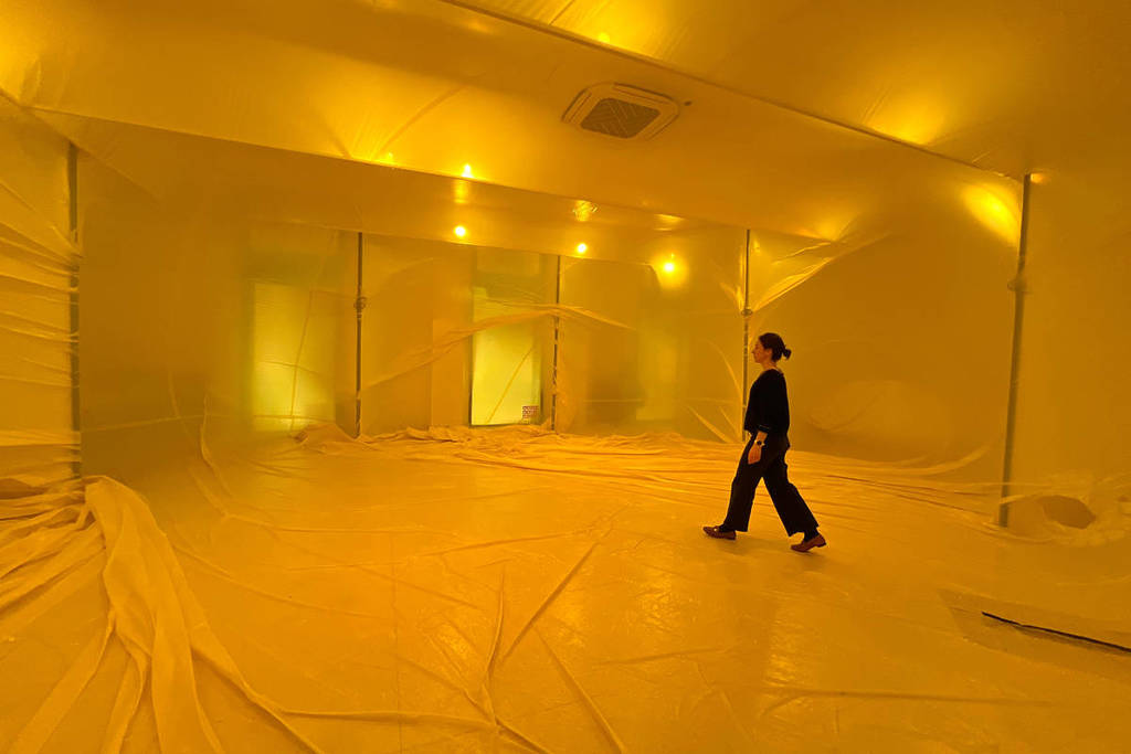 The curious inflatable exhibition that is made up of a single piece