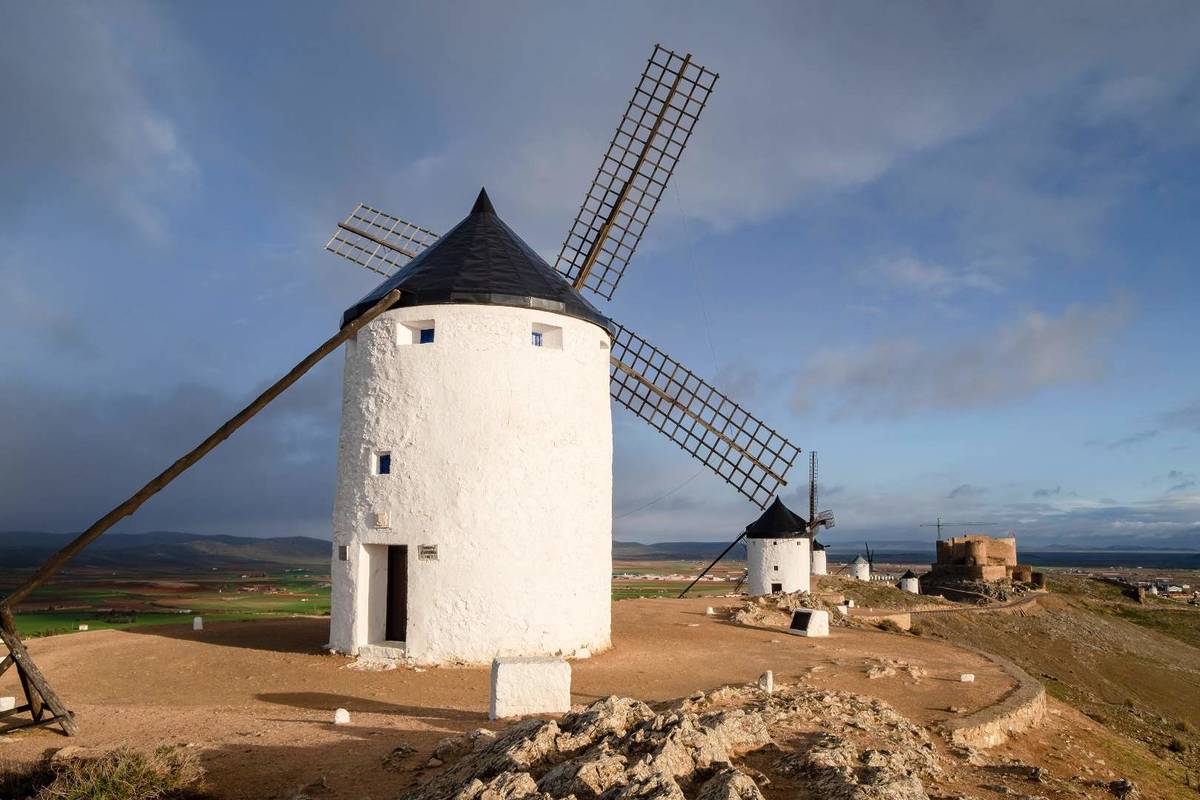 It looks like something out of a Christmas movie: a village with windmills, castle and hot ...