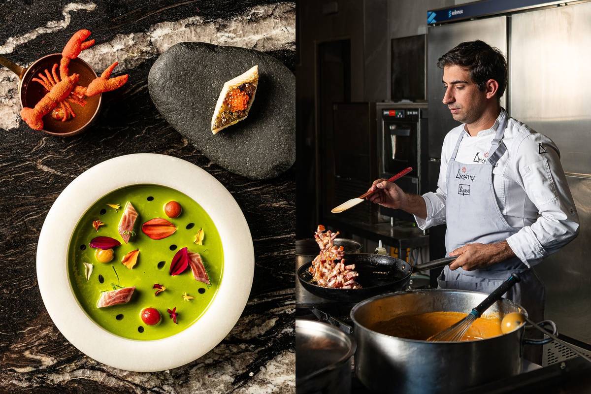 Víctor Infantes, the chef who just got a Michelin star, wants three and demonstrates it dish by ...