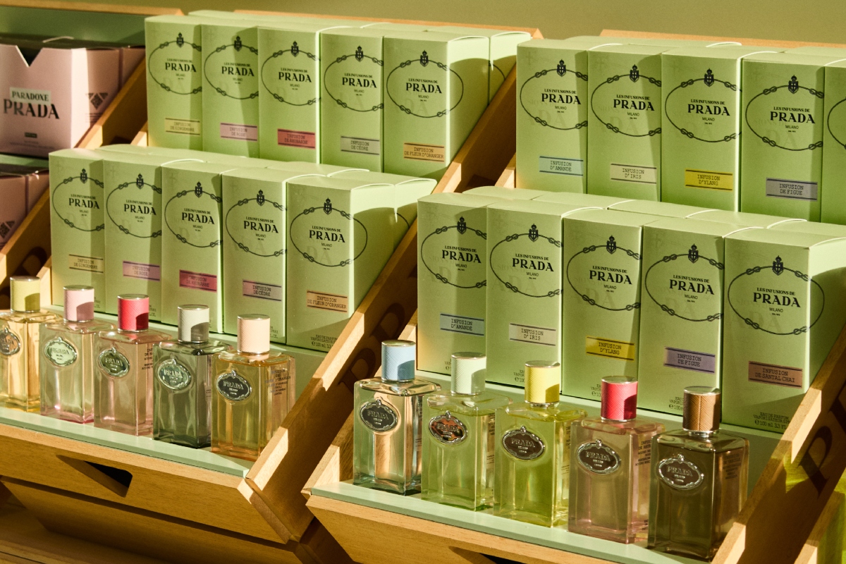 Prada Beauty debuts a pop-up inspired by a flower market