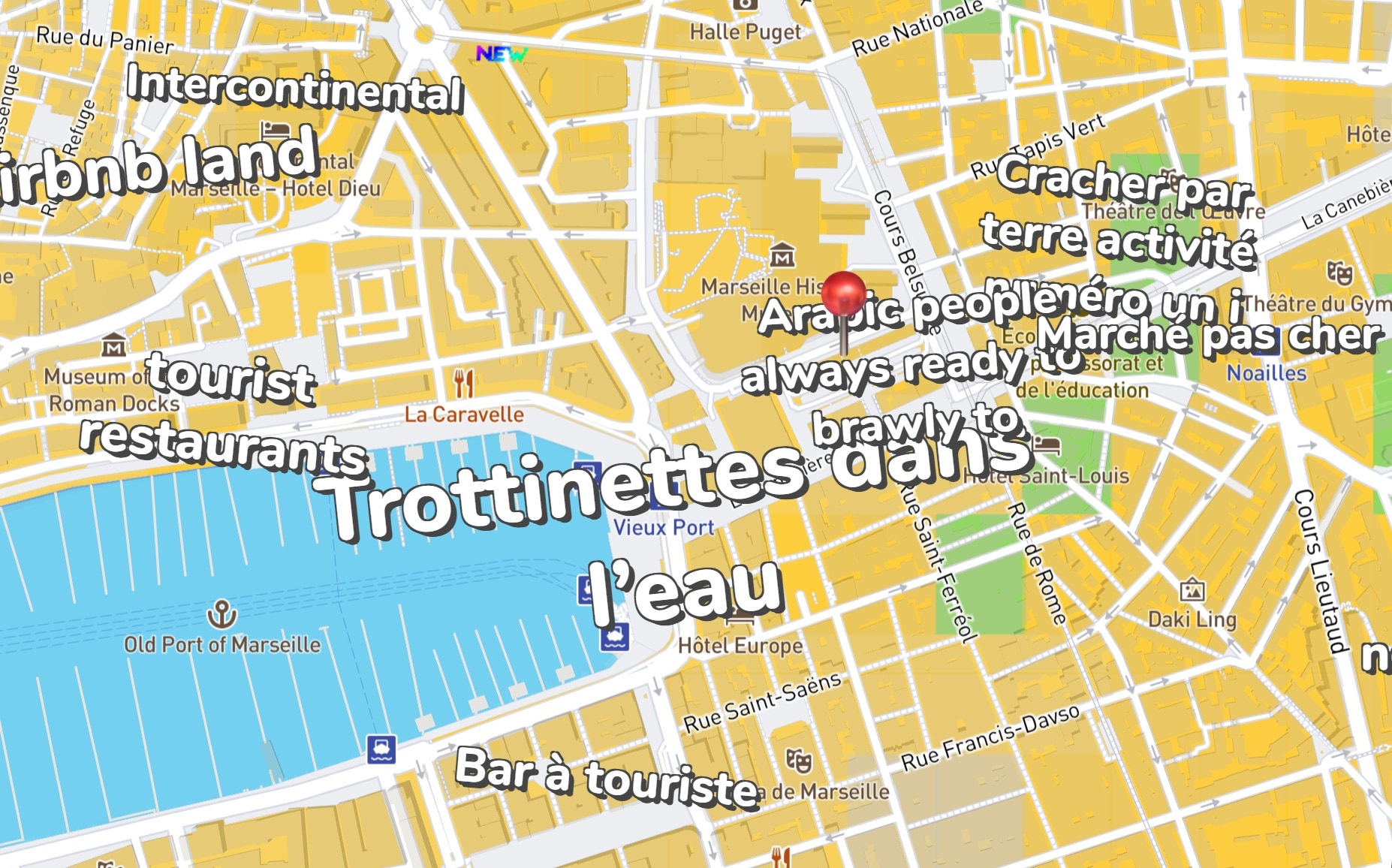 Hoodmaps : la carte interactive et collaborative qui caricature Marseille