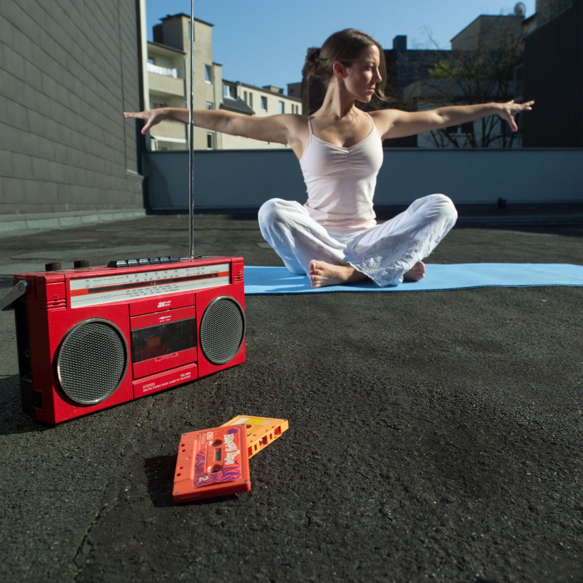 We’re doing free yoga every Wednesday at noon at Aire Commune this summer