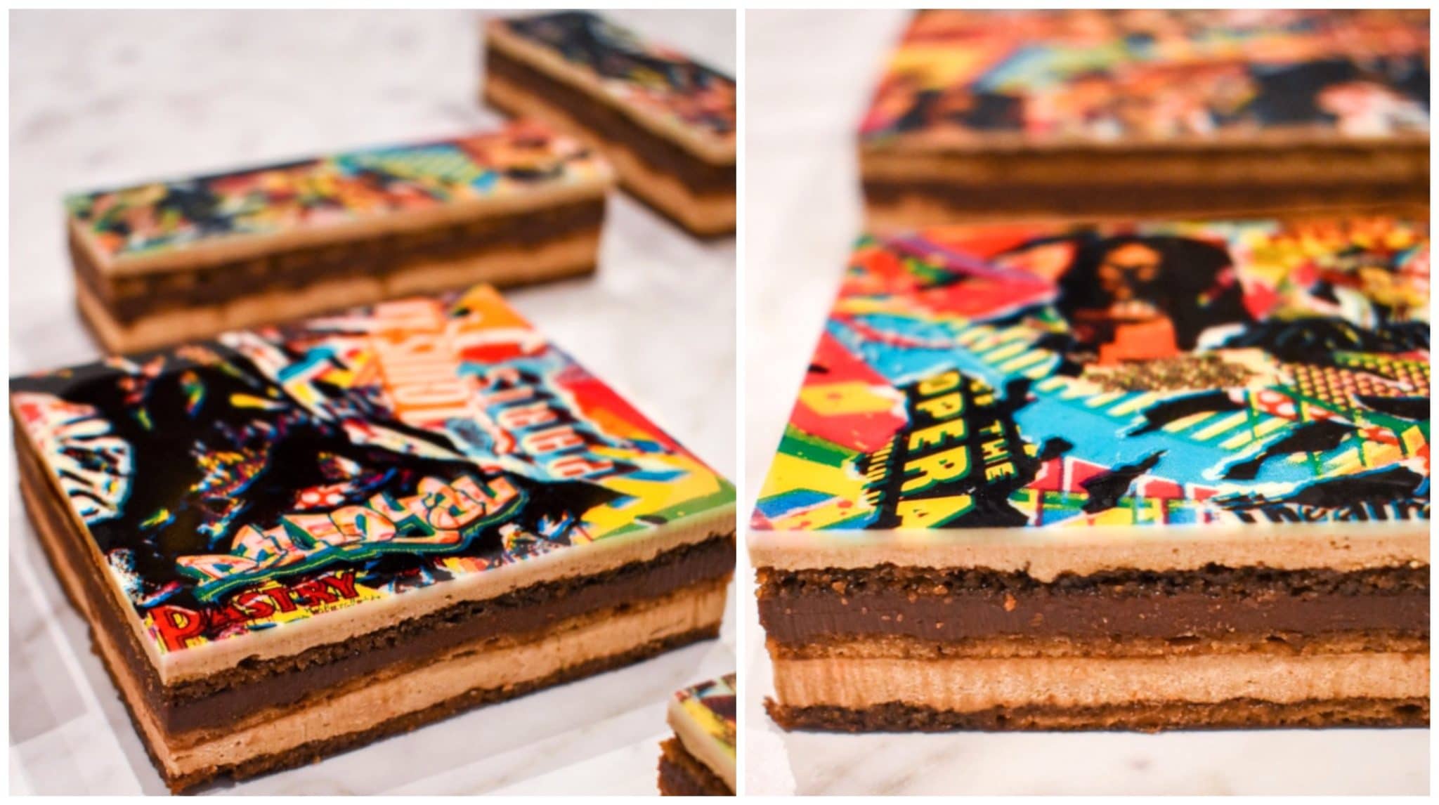 Dalloyau revisite son traditionnel "Opéra" en collaboration avec le street artiste Jo Di Bona