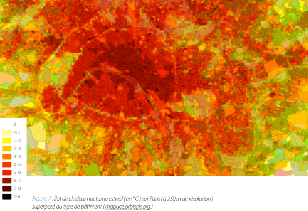 Chaleur urbaine : Une carte permet de voir les endroits les plus chauds ...