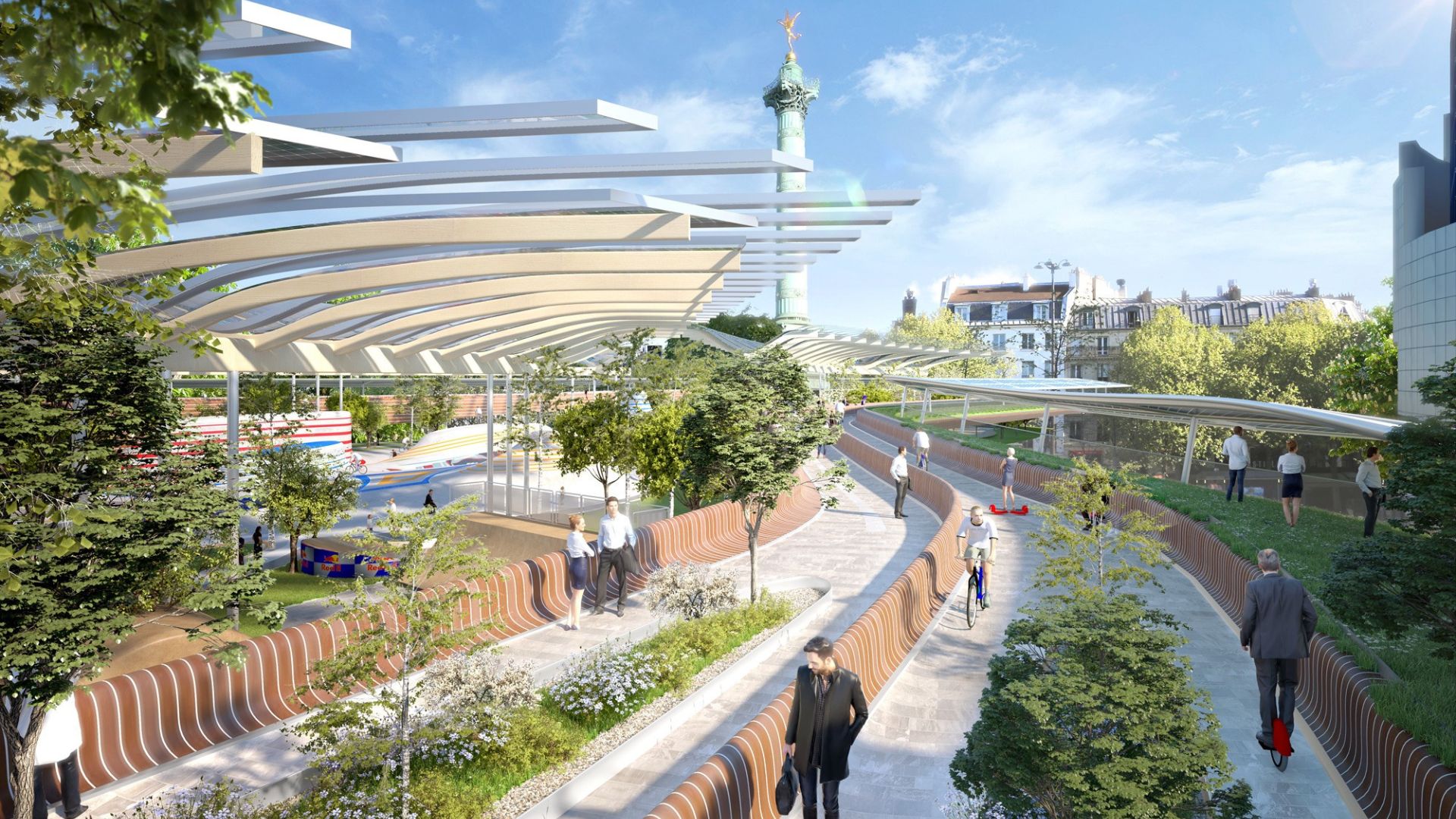 La place de la Bastille, futur parc urbain végétalisé ? - Paris Secret
