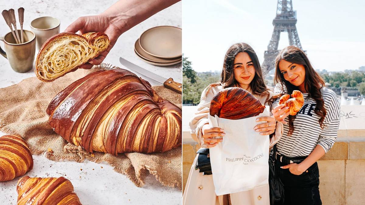 Paris : le Chef Philippe Conticini crée un pain au chocolat GÉANT