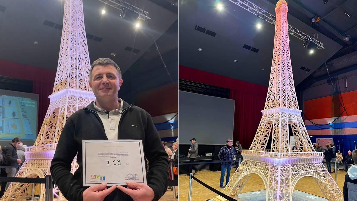 Un Français décroche un record du monde avec sa Tour Eiffel de 7 mètres ...