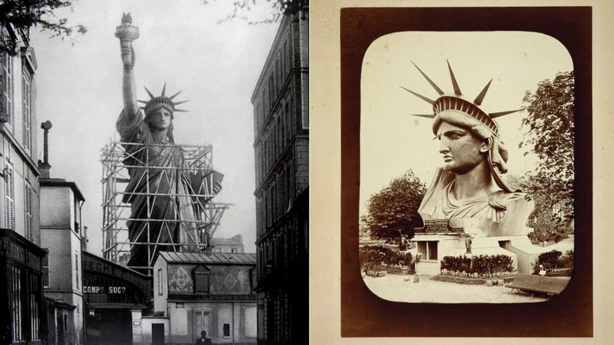 L'impressionnante construction de la statue de la Liberté à Paris ...
