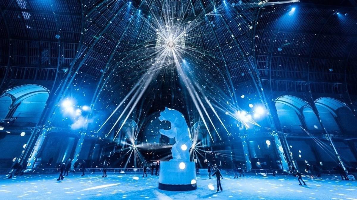 The world's largest ice rink reopens at the Grand Palais