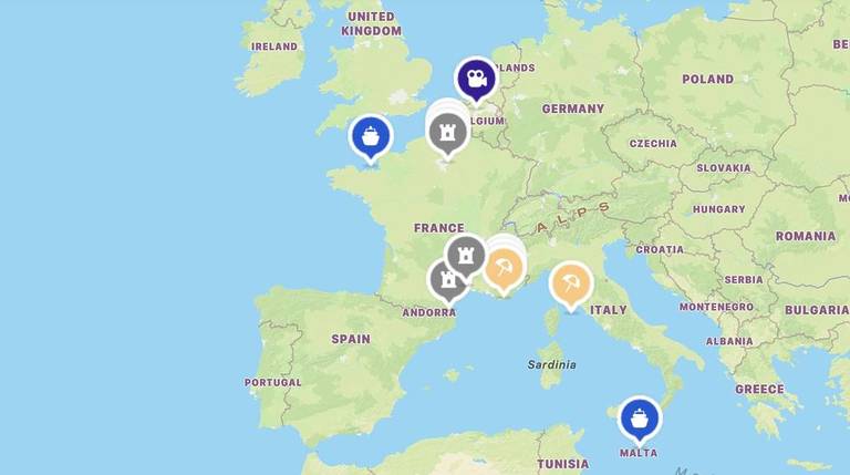 The filming locations of The Count of Monte Cristo on this interactive map