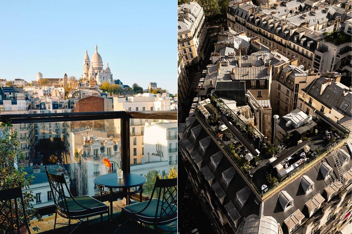 Un rooftop de 100 m2 avec vue imprenable sur le Sacré-Cœur se cache au ...