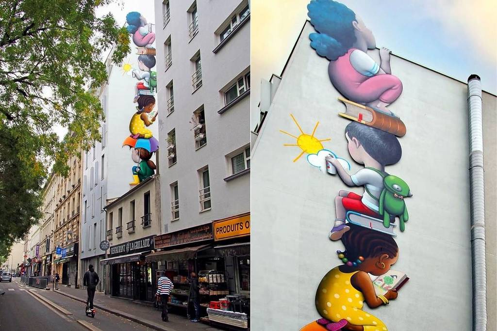 A new monumental fresco by Seth appears in Belleville