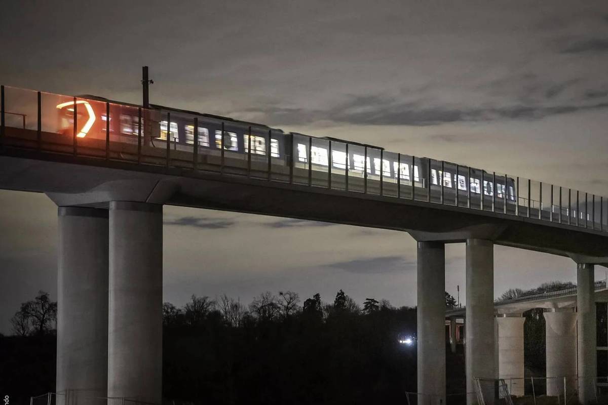 En 2026, esta nueva línea de metro de París circulará por el viaducto ...