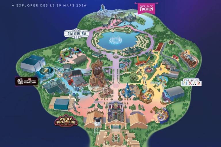 Disney Adventure World: Disneyland Paris officially unveils the map of ...