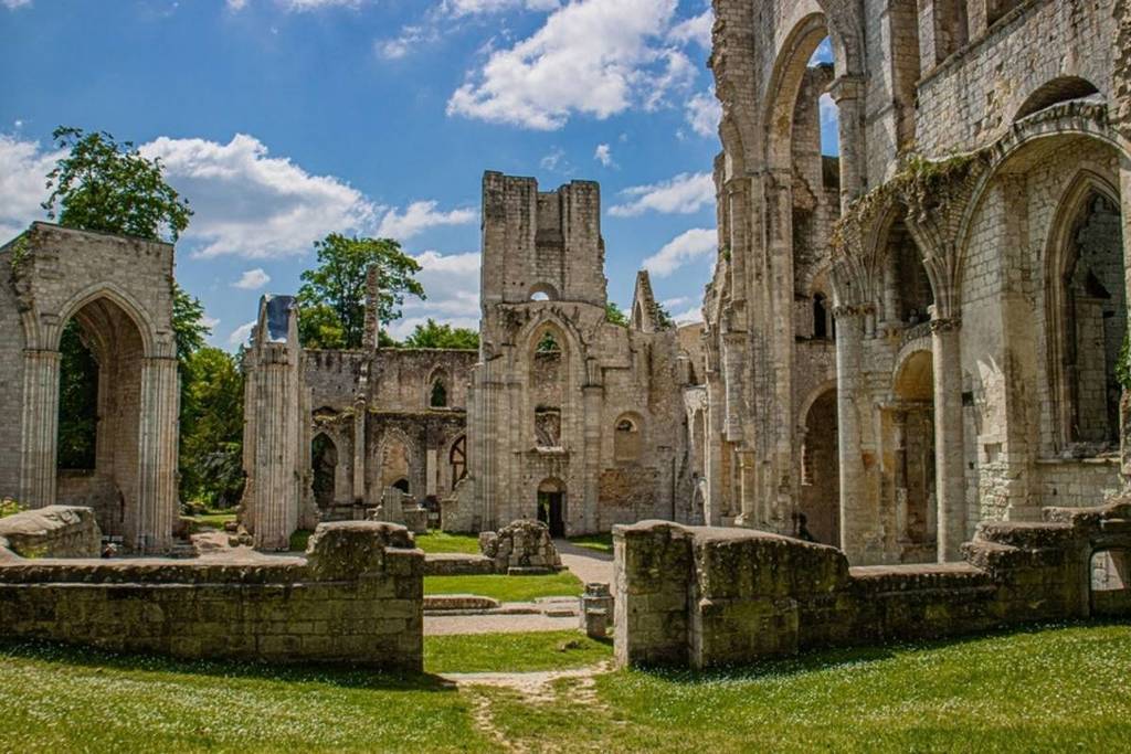 Nicknamed the "most beautiful ruin in France," this spectacular abbey ...