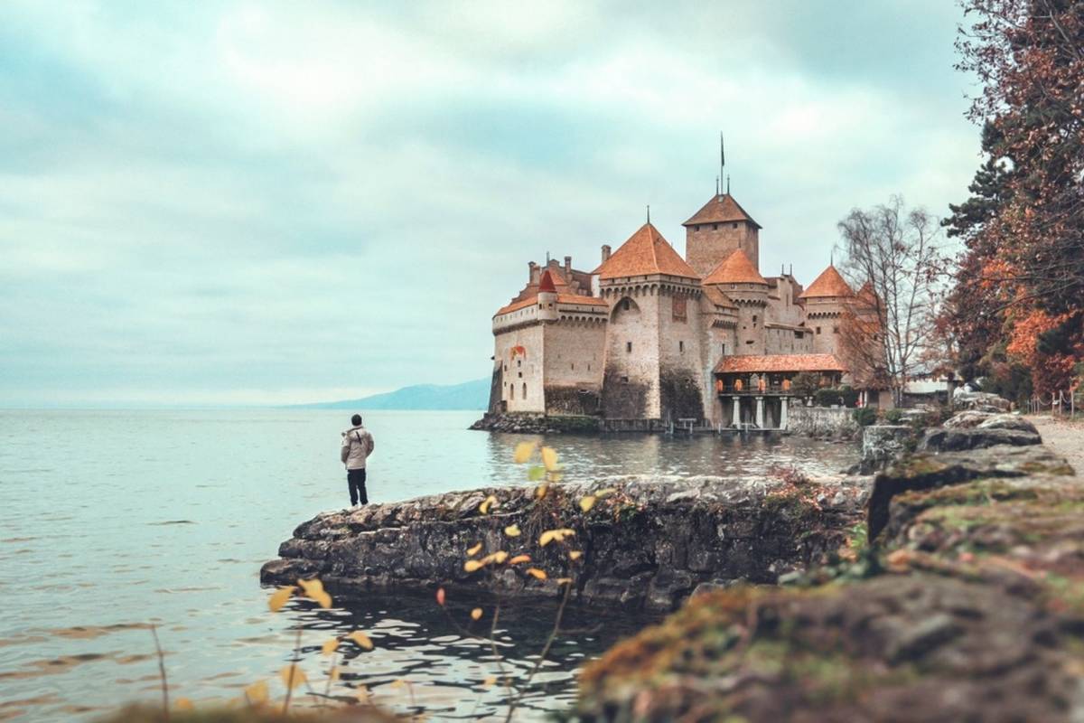 This spectacular castle, over 800 years old, seems to literally float ...