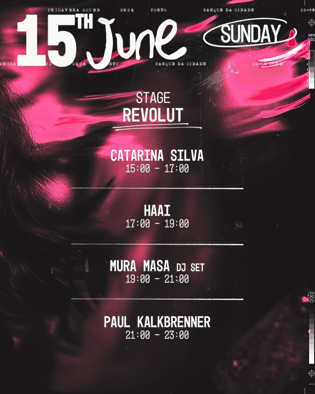 These are the concert timetables for Primavera Sound Porto