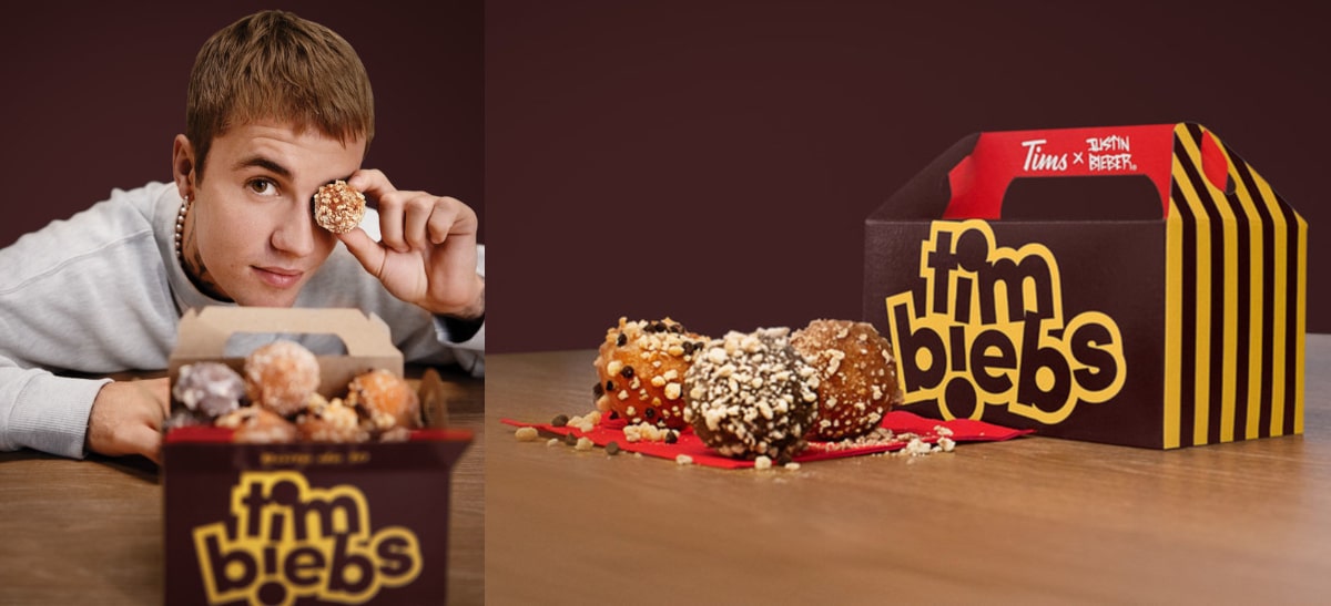 Justin Bieber collabore avec Tim Hortons pour vous offrir des Timbits ...