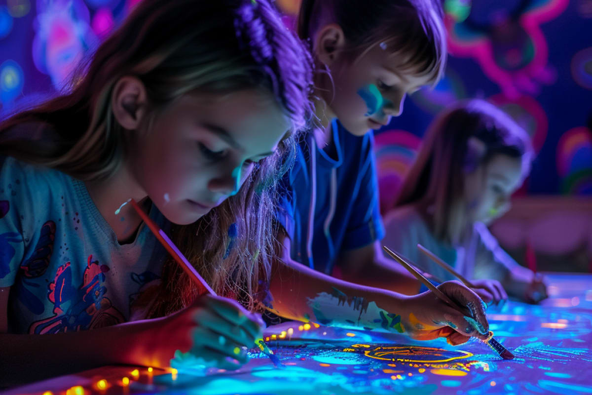 Neon Brush Kids São Paulo es un taller de pintura para niños