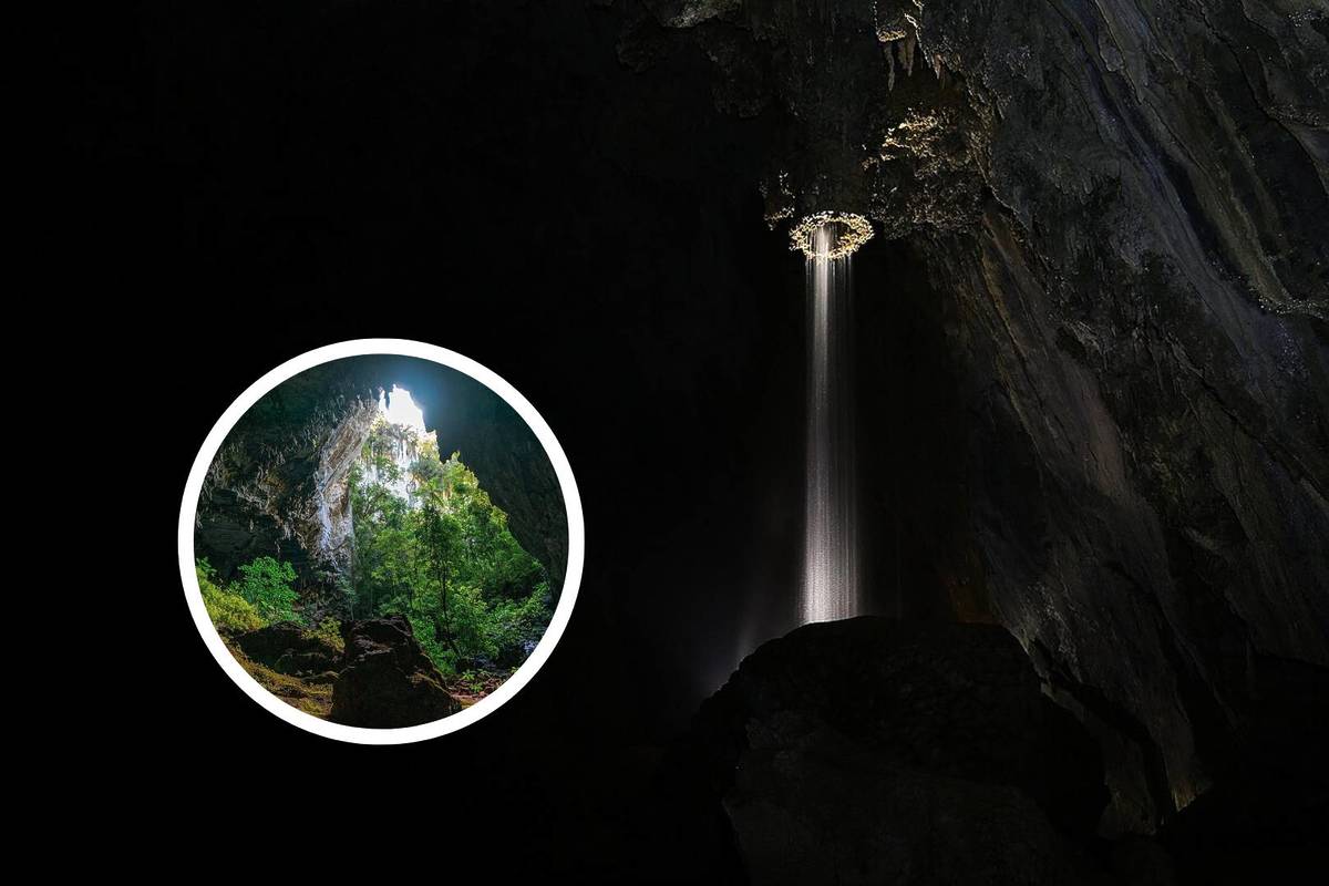 This cave in the interior of São Paulo has an overhead shower - one of ...