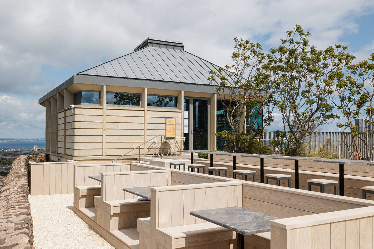 This Cafe And Restaurant Is Located On Top Of Calton Hill With ...