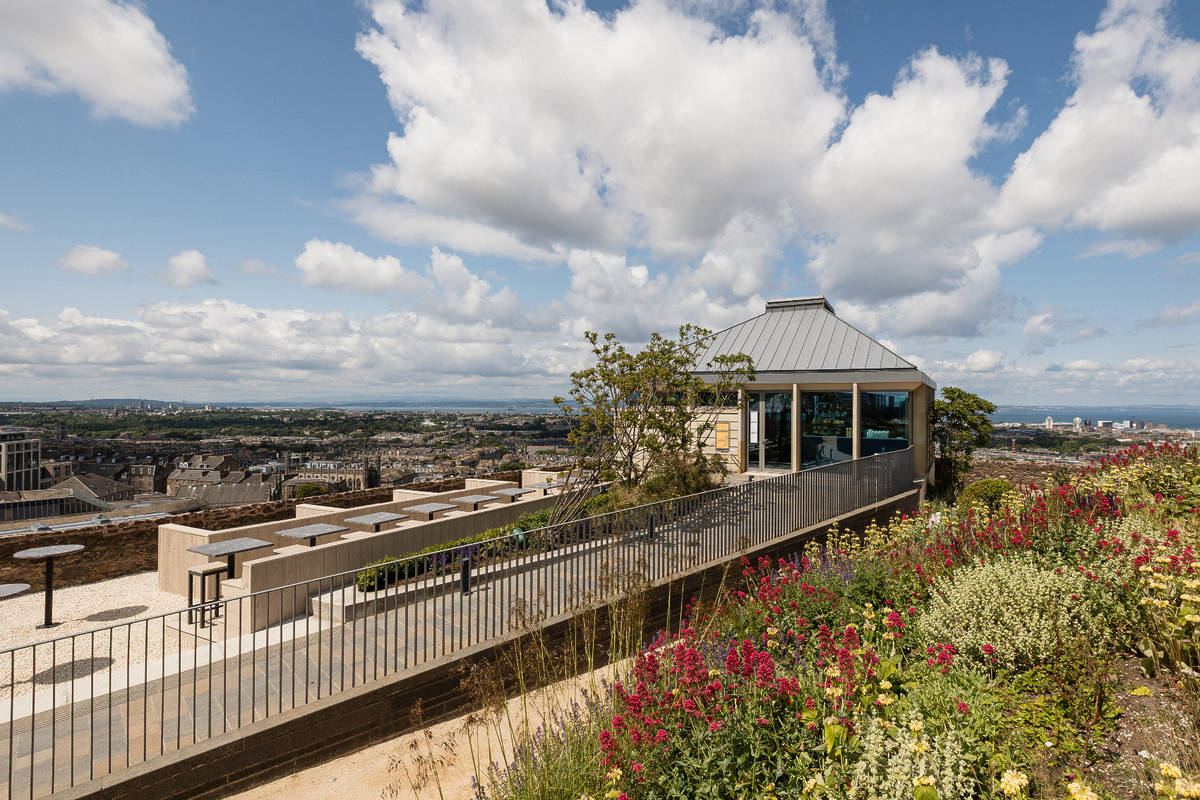 This Cafe And Restaurant Is Located On Top Of Calton Hill With ...