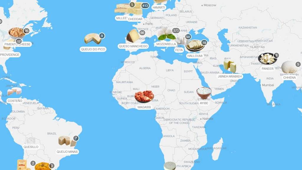 Cheeses From Around The World On This Interactive Map