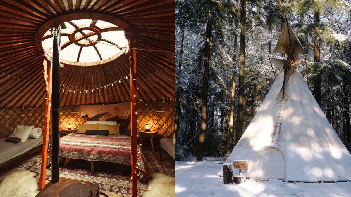 Winter Getaway: Relax In A Cosy Mongolian Yurt In The Wood