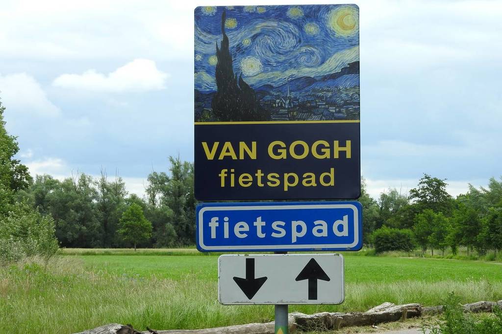 Van Gogh cycle path inspired by Starry Night